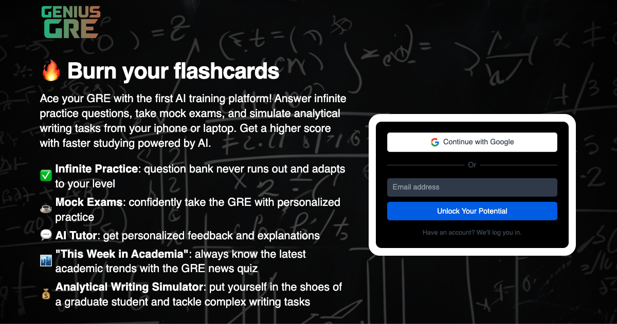 Ace the GRE | AI-Powered Test Prep